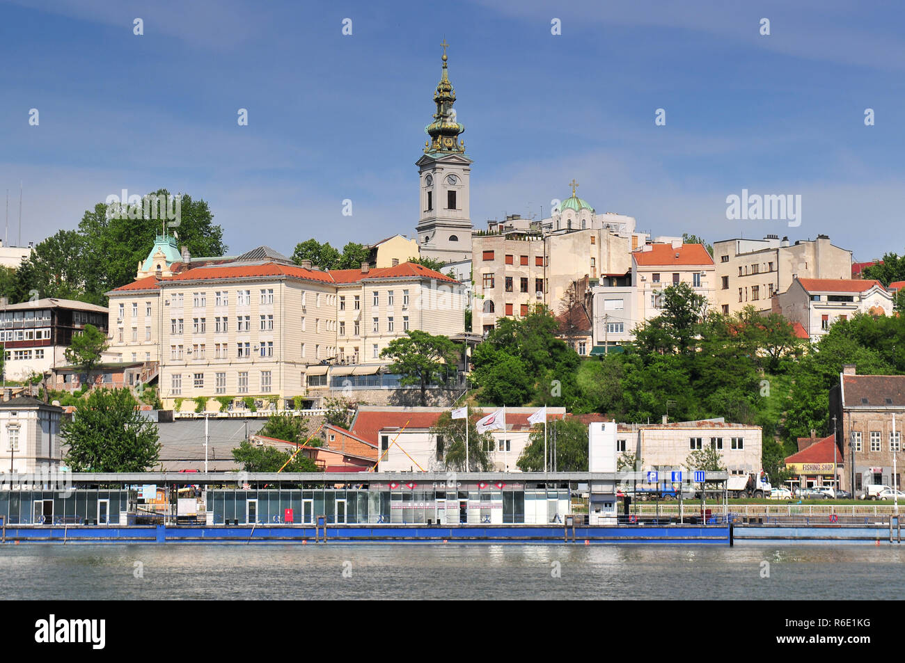 View Of Belgrade City From Danube River Stock Photo - Alamy