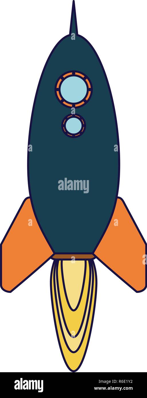 Rocket taking off symbol Stock Vector Image & Art - Alamy