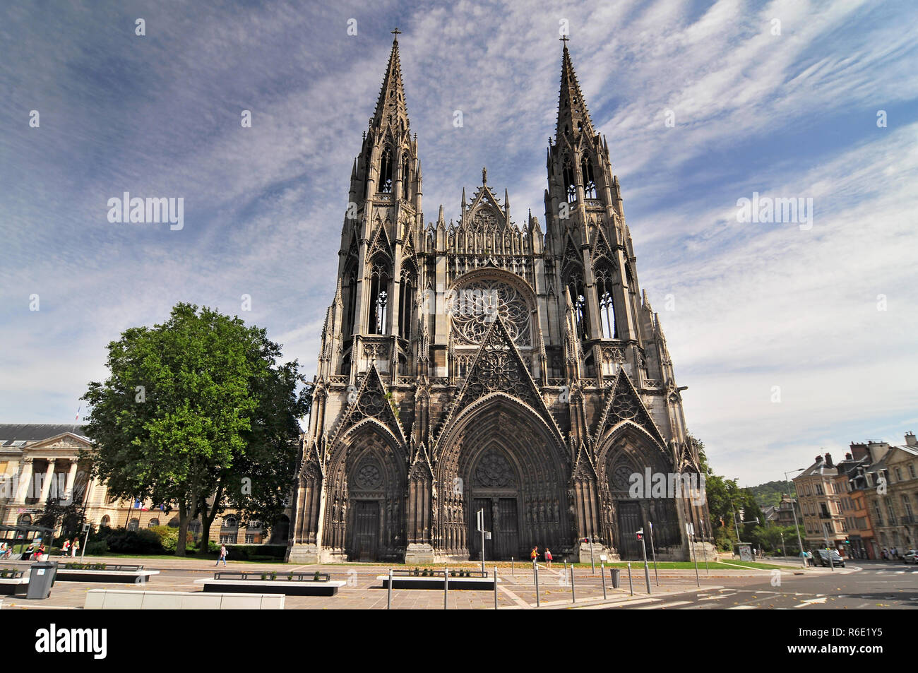 Large Gothic Roman Catholic Church Of St Ouen In Rouen Stock Photo - Alamy