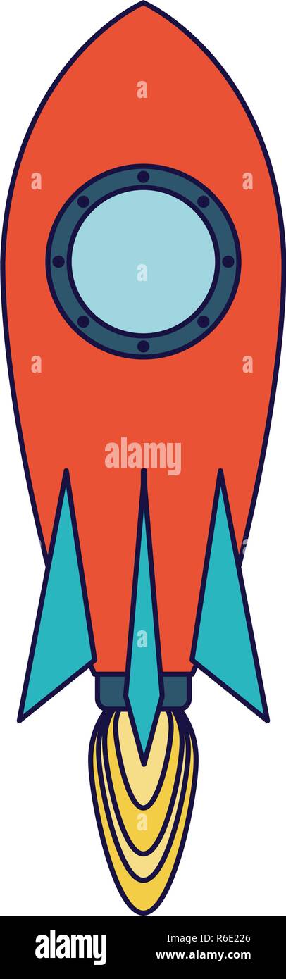 Rocket taking off symbol Stock Vector Image & Art - Alamy