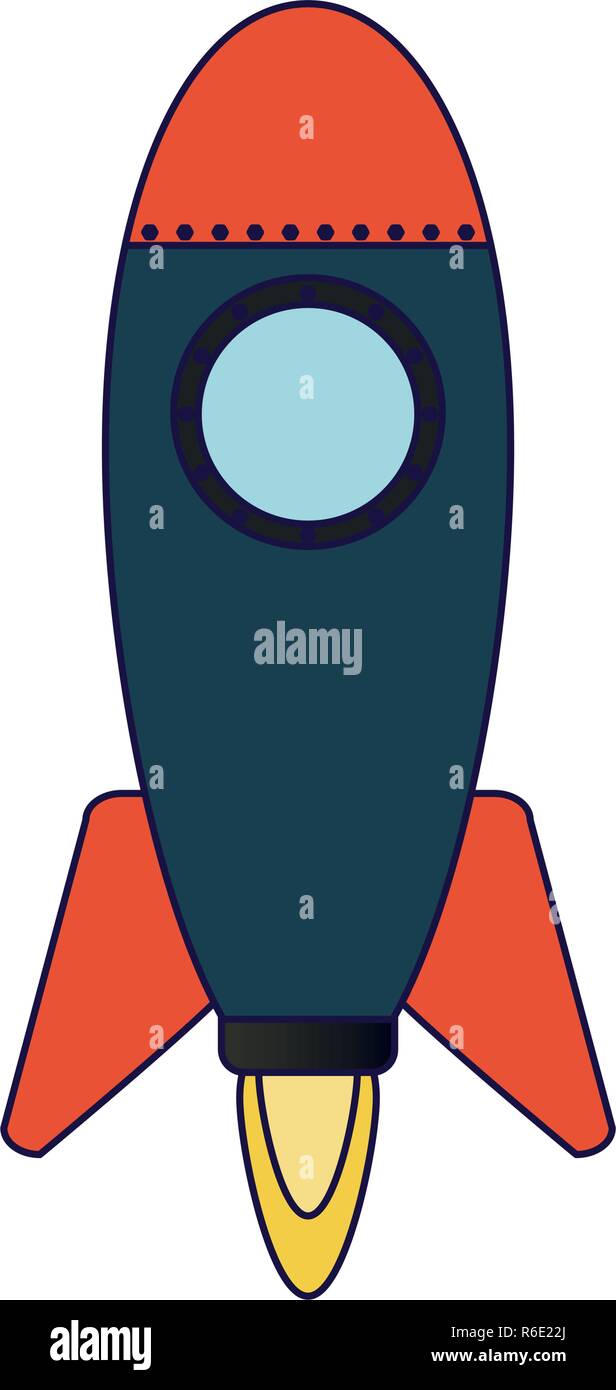 Rocket taking off symbol Stock Vector Image & Art - Alamy