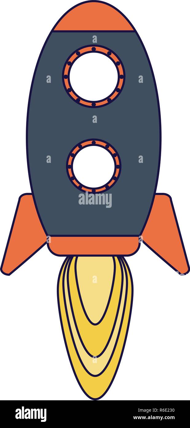 Rocket taking off symbol Stock Vector Image & Art - Alamy