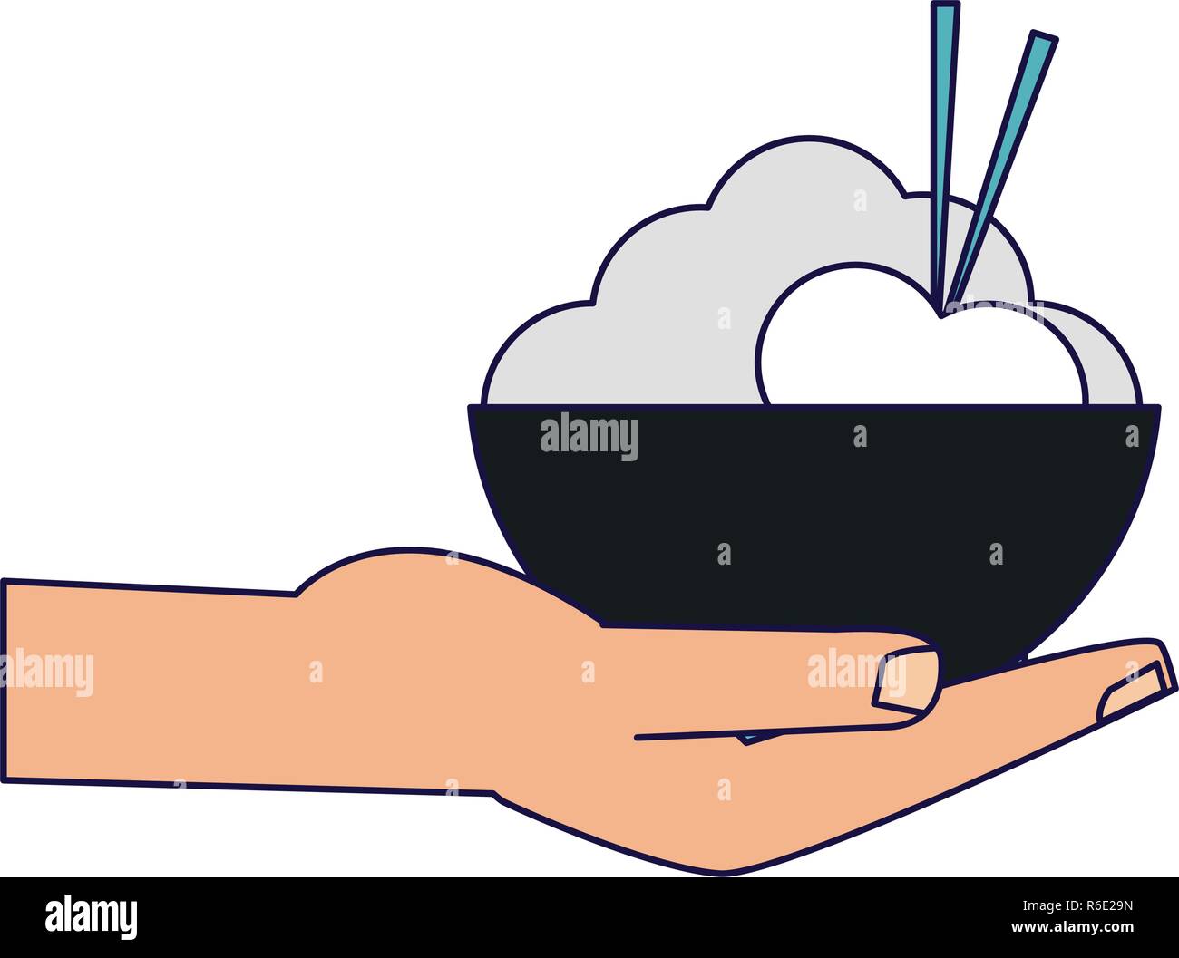 Sticky rice bowl Stock Vector Images - Alamy