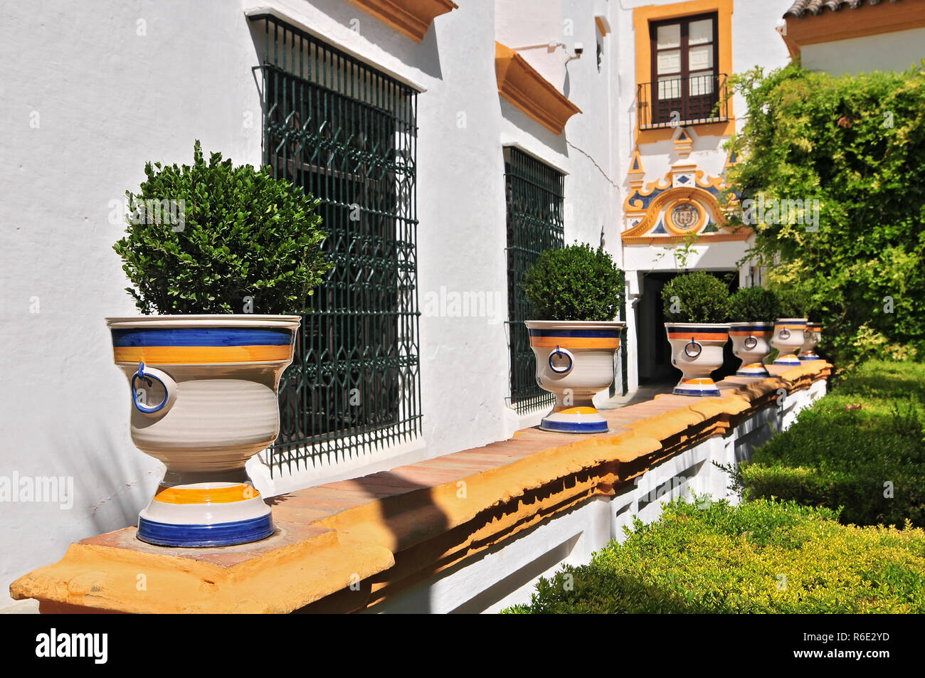 Spain, Seville Alcazar (Aka Reales Alcazares) Palace Gardens, Ceramic ...