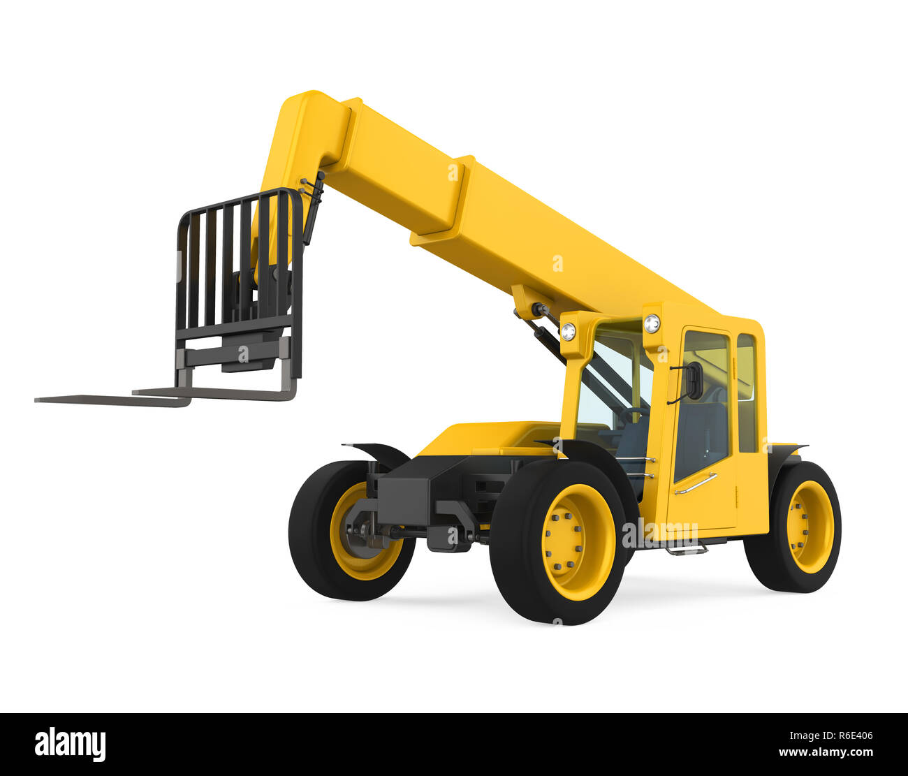 Telescopic Handler Isolated Stock Photo - Alamy