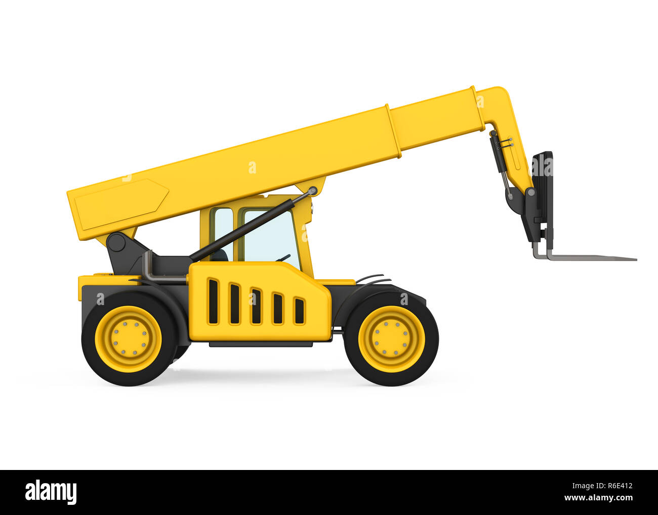 Telescopic Handler Isolated Stock Photo - Alamy