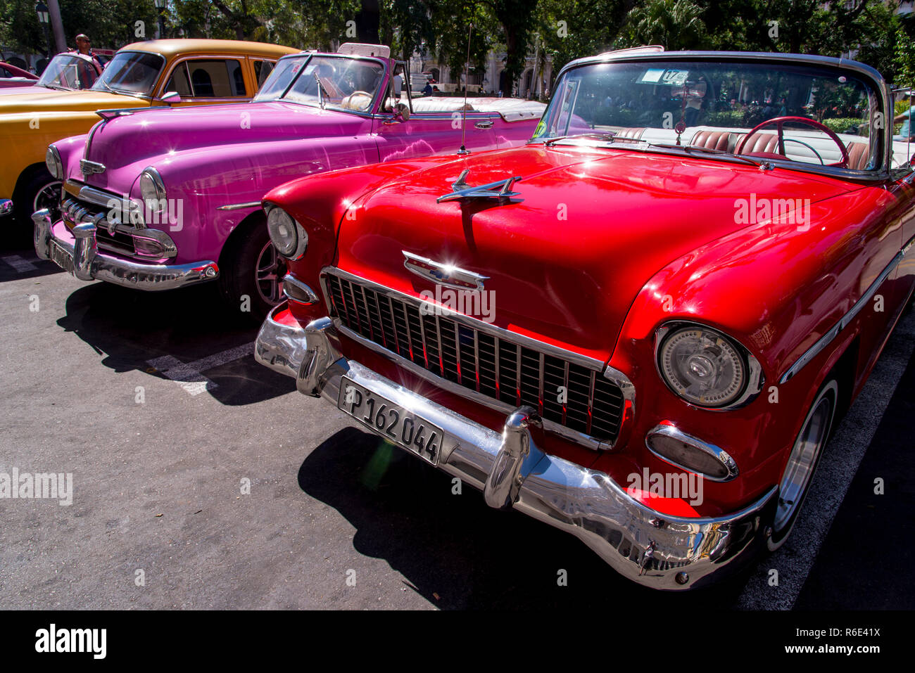 Fancy Old Cars - editorial image - Havana, Cuba. Colorful classic 1950 ...