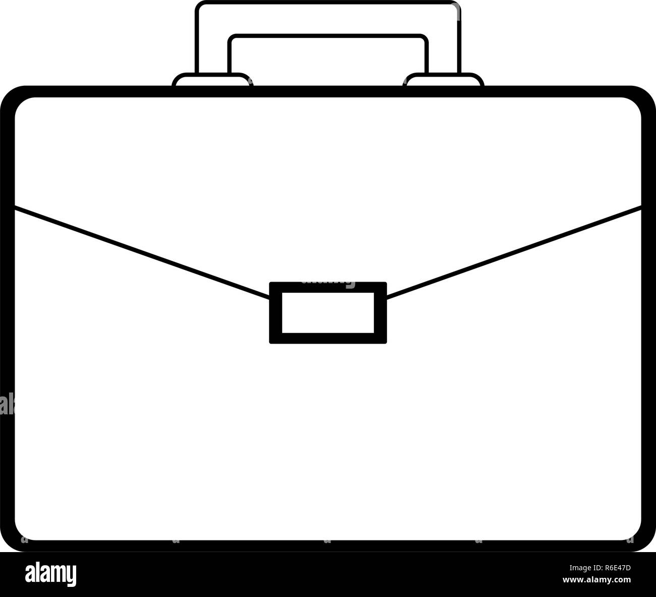 Business briefcase symbol black and white Stock Vector Image & Art - Alamy