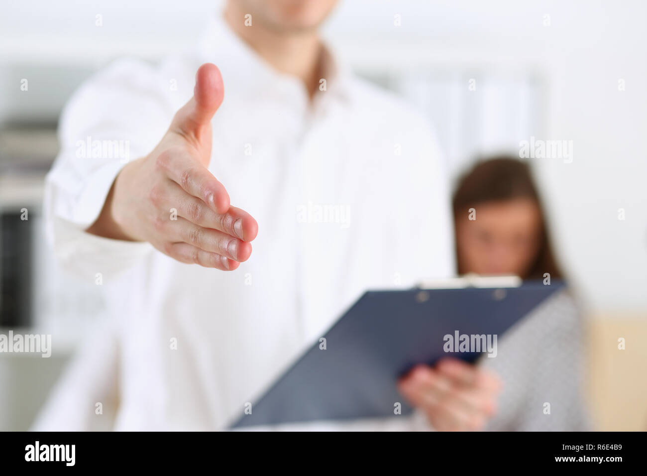 Businessman offer hand hi-res stock photography and images - Alamy
