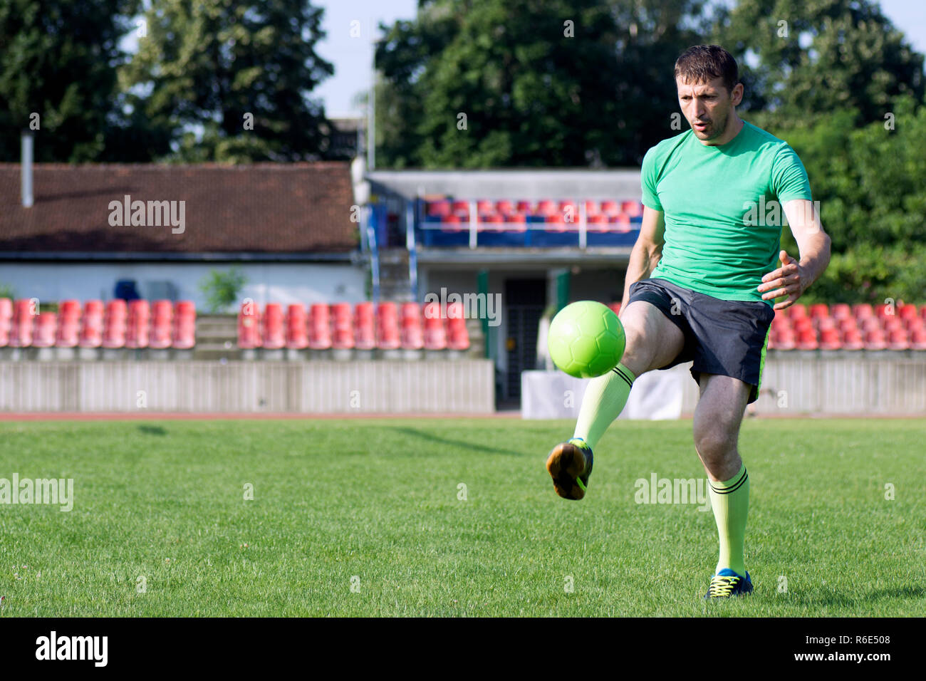 Football shooting practice hi-res stock photography and images - Alamy