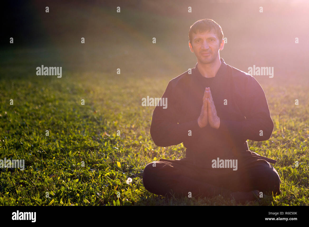 relaxing black ninja Stock Photo - Alamy