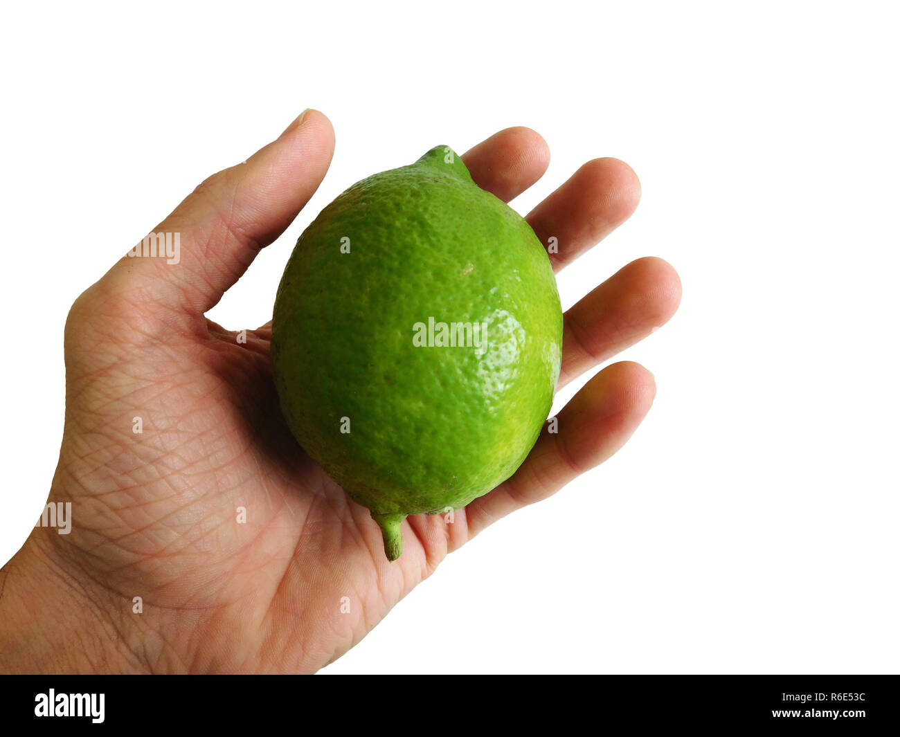 lemon in hand Stock Photo - Alamy