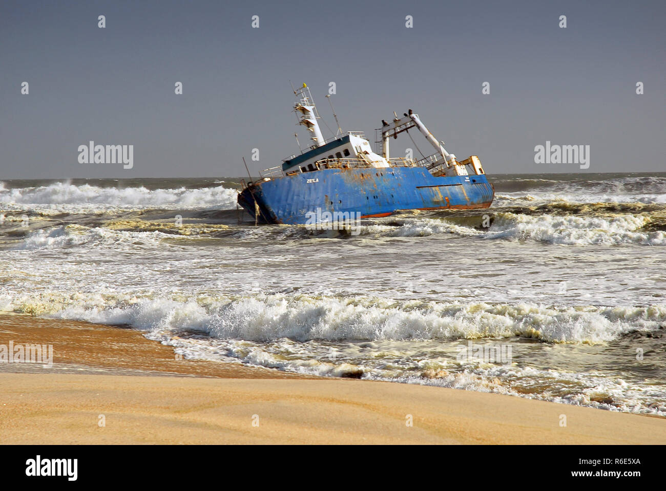 Old Shipwreck Zeila At The Atlantic Coast Between Swakopmund And ...