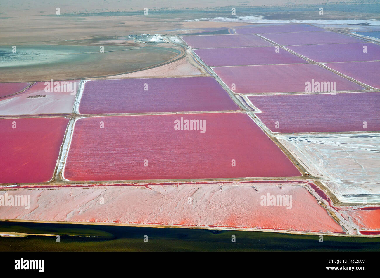 Aerial View Of One Of The Worlds Largest Salt Mines Located Between ...