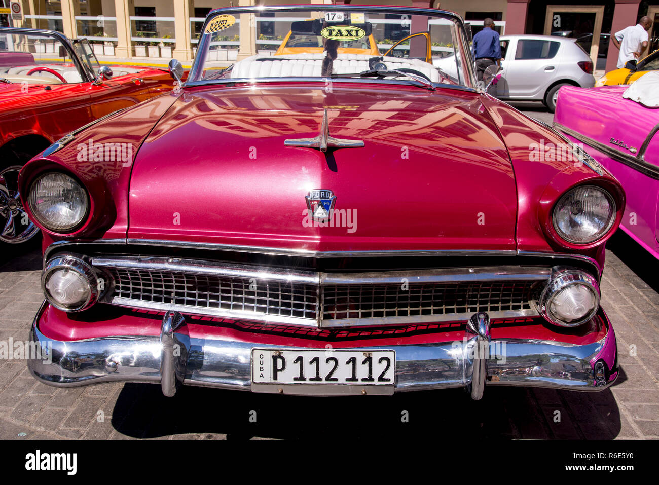 Fancy Old Cars - editorial image - Havana, Cuba. Colorful classic 1950 ...