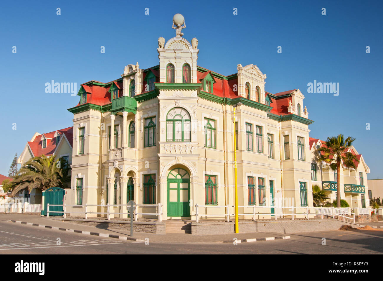 German Style Hohenzollern House In Swakopmund, Namibia, Africa Stock ...