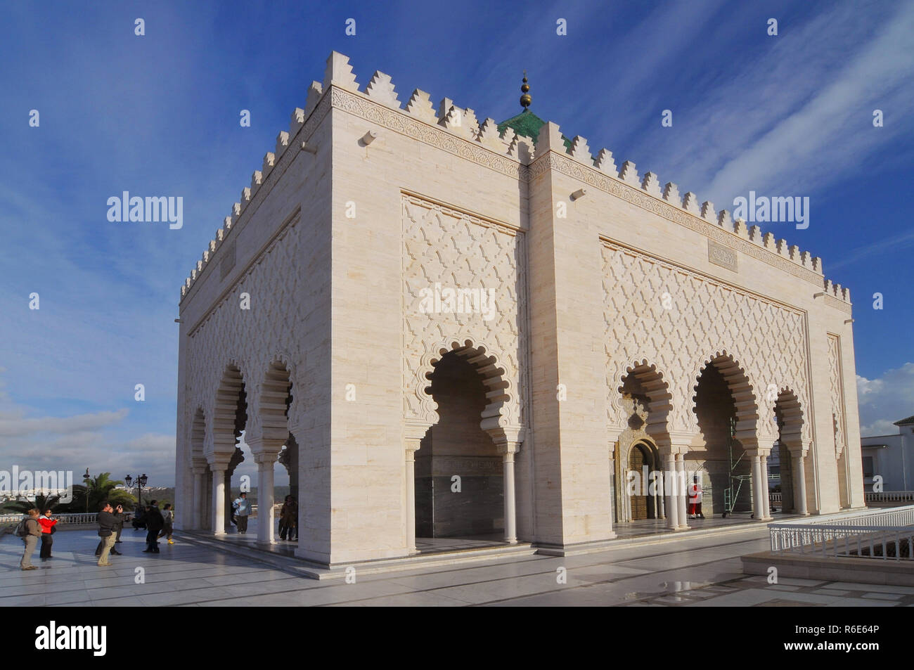 The Mausoleum Of Mohammed V Located On The Opposite Side Of The Hassan ...