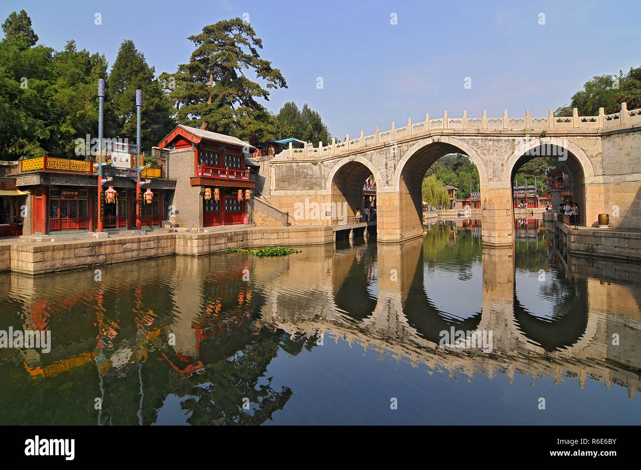 Suzhou Market Street In Summer Palace, Beijing, China Along The Back ...