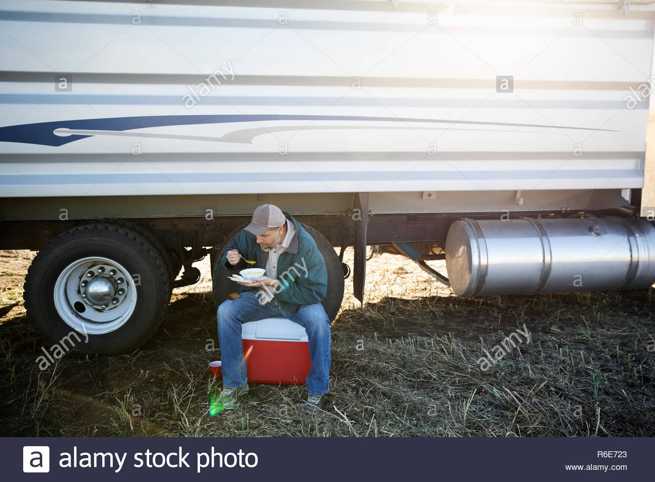 Farmer taking a break hi-res stock photography and images - Alamy