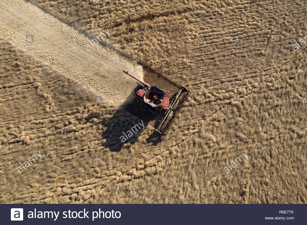 Aerial view combine harvester hi-res stock photography and images - Alamy