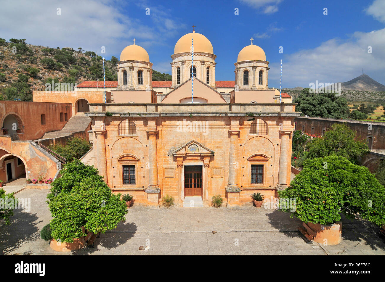 The Monastery Of Agia Triada, Akrotiri Peninsula, Western Crete Greece ...