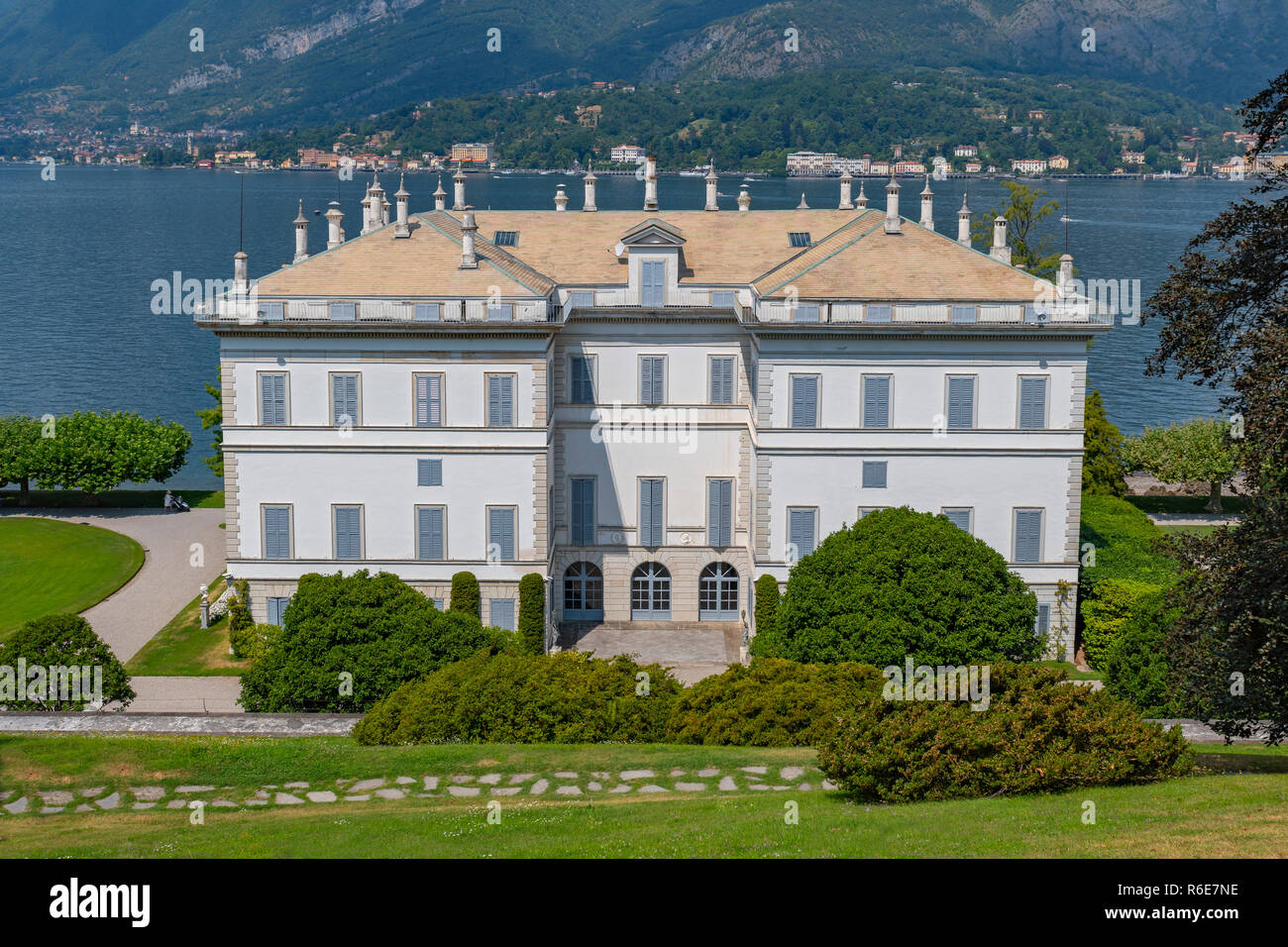 Villa Melzi And Gardens, A Tourist Attraction On Shore Of Lake Como, Bellagio, Italy Stock Photo ...