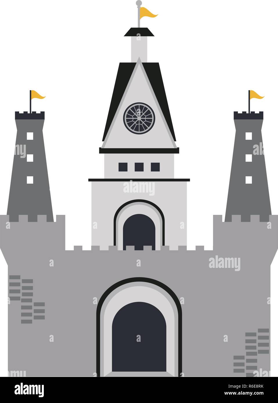 Medieval castle building Stock Vector Image & Art - Alamy