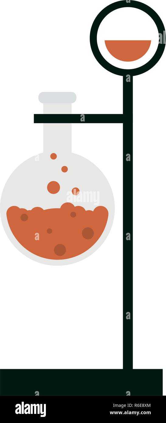 Chemistry flask with support stand Stock Vector Image & Art - Alamy