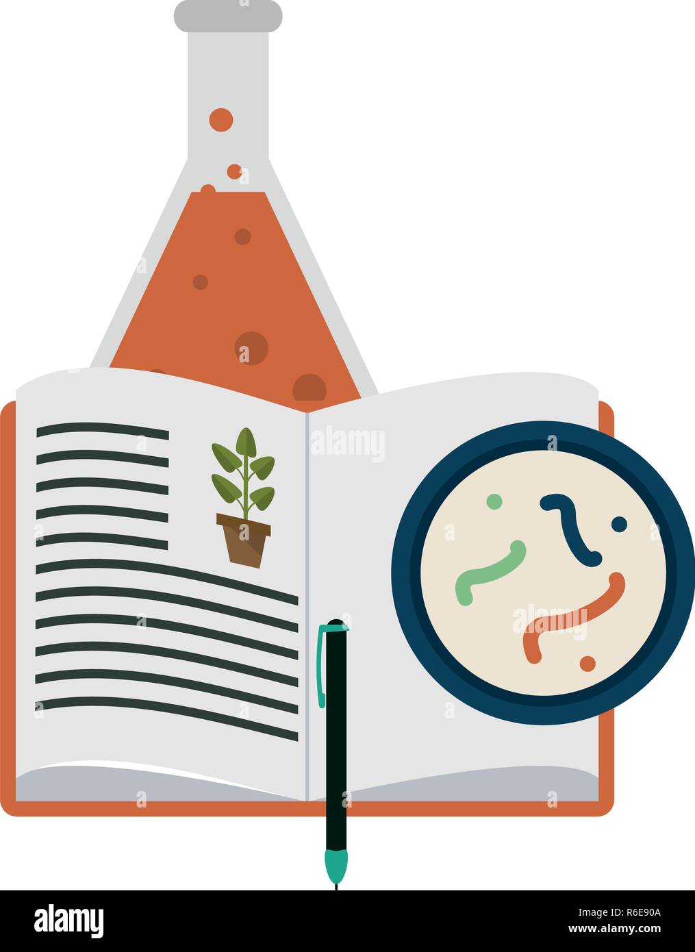 Science experiment showing study Stock Vector Images - Alamy