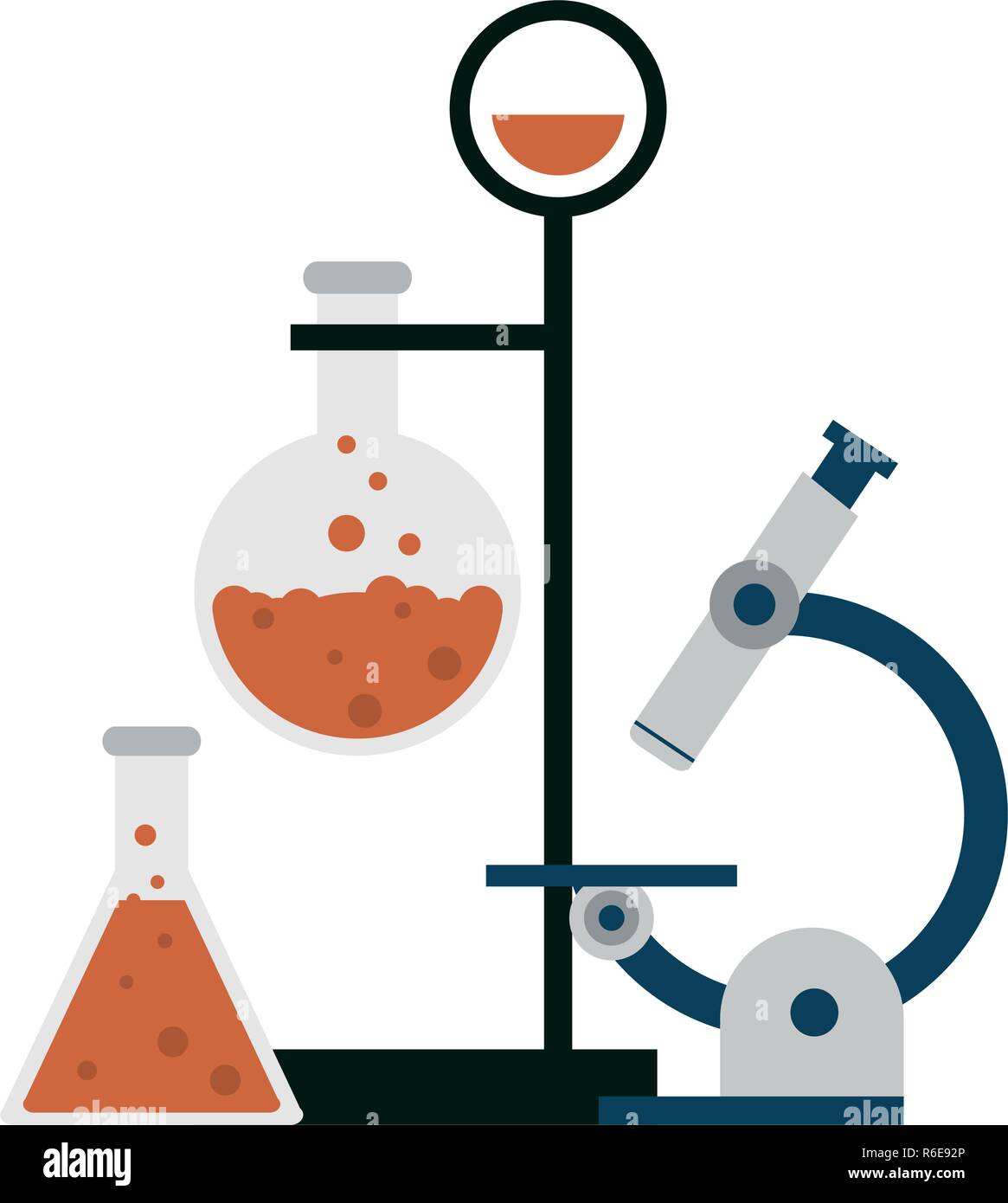 Physics equipment laboratory education elements Stock Vector Images - Alamy
