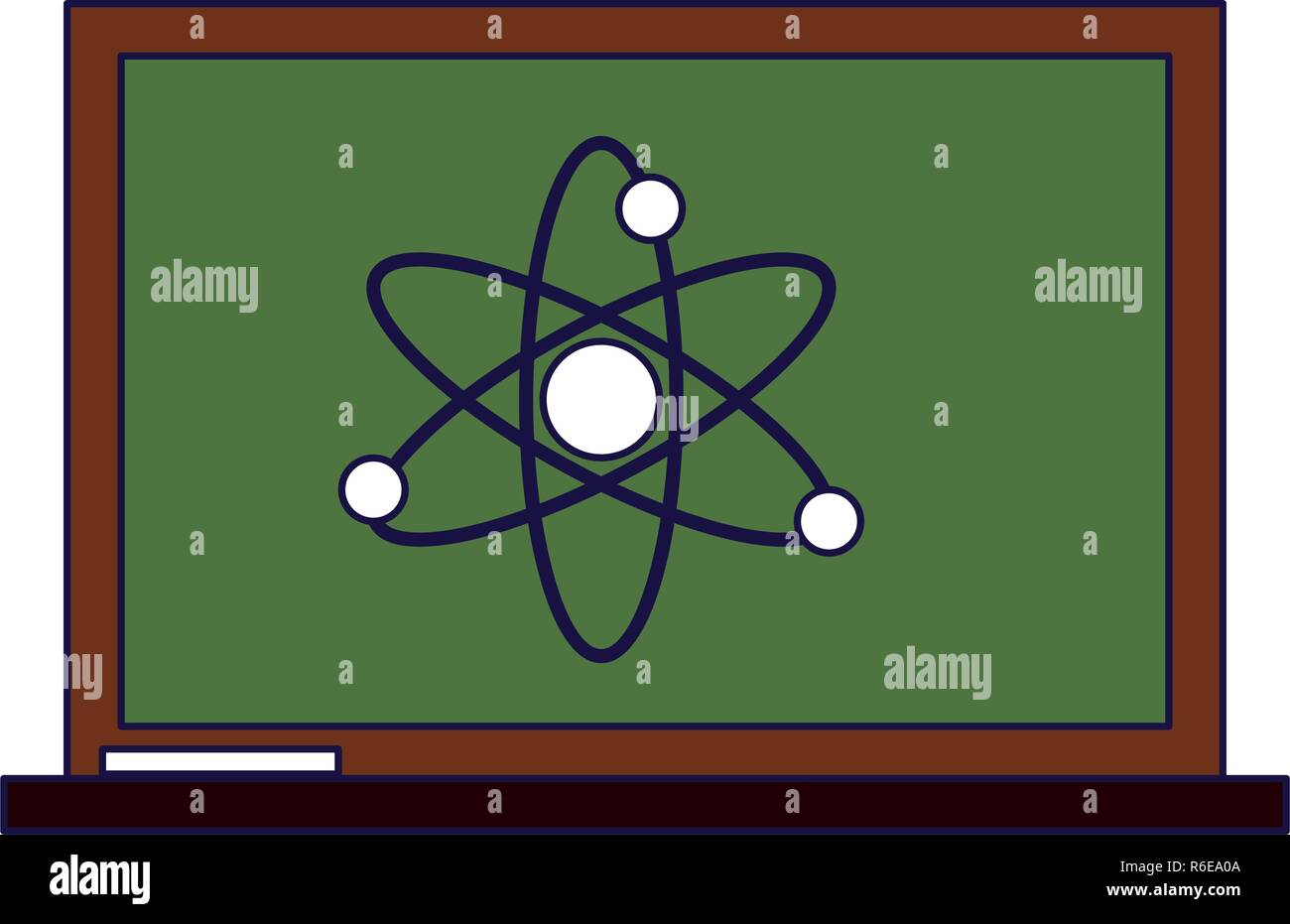 Blackboard with atom blue lines Stock Vector Image & Art - Alamy