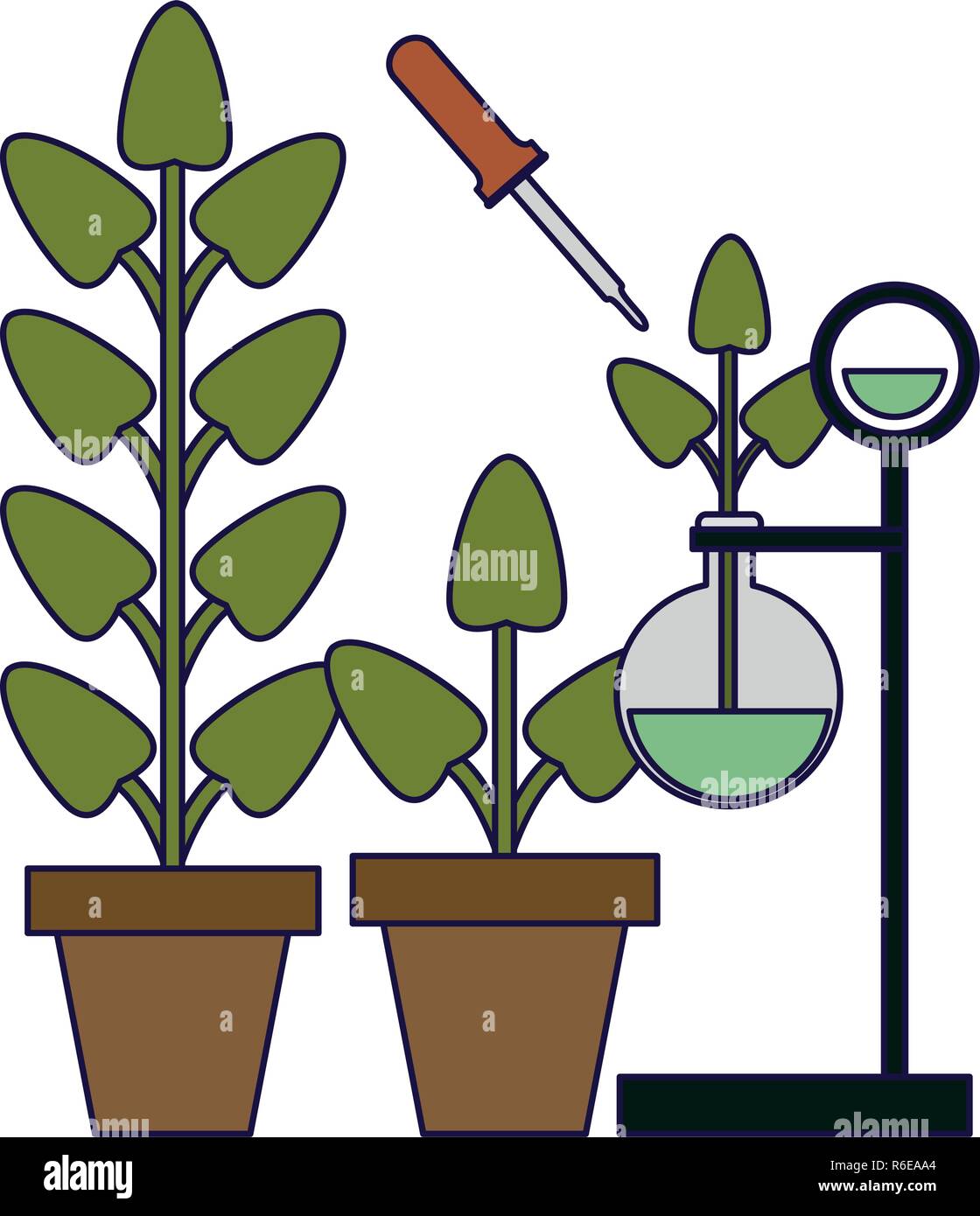 Laboratory plants Stock Vector Images - Alamy