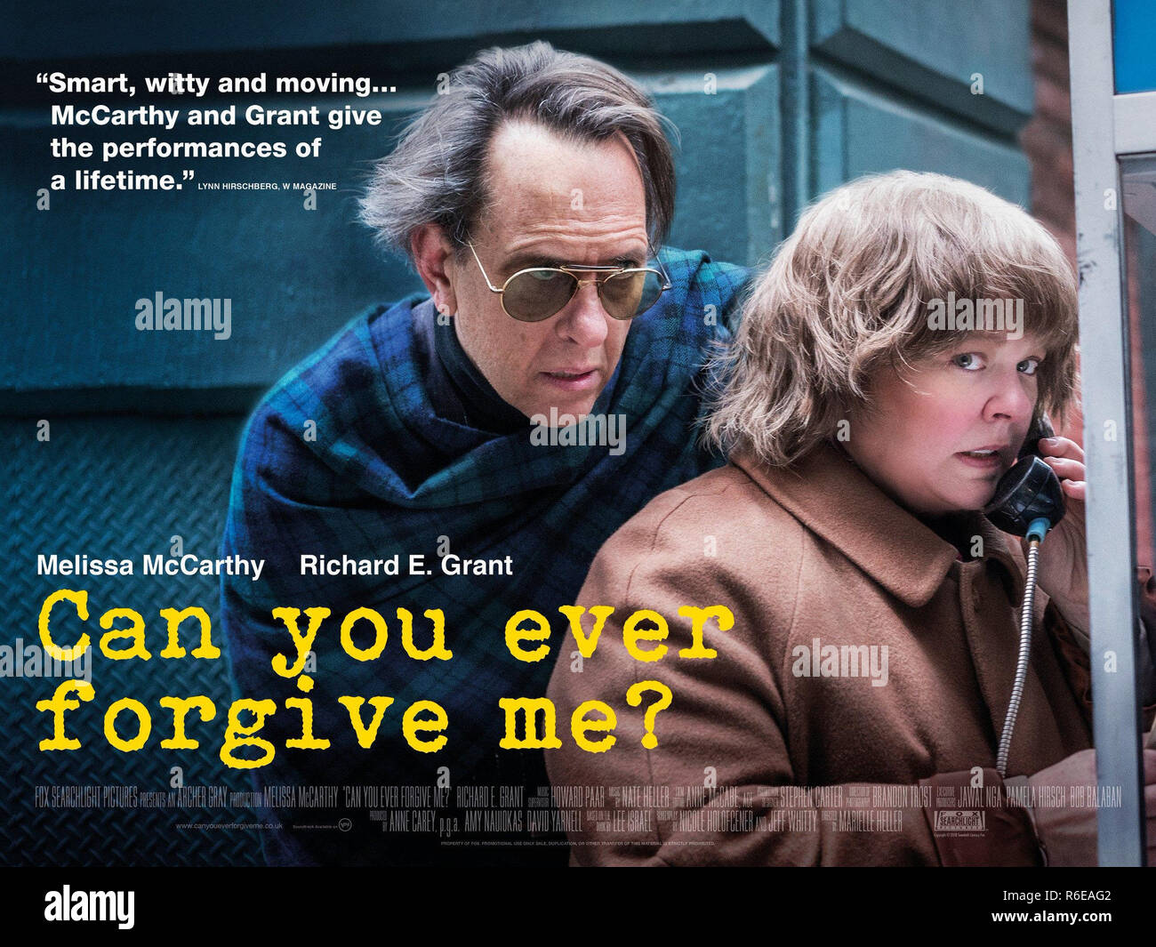 CAN YOU EVER FORGIVE ME?, British poster, from left: Richard E. Grant ...