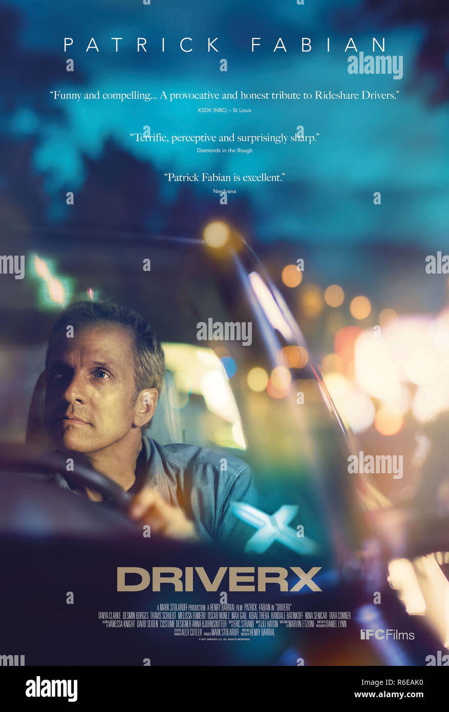 DRIVERX, US poster, Patrick Fabian, 2018. © Sundance Selects /Courtesy ...