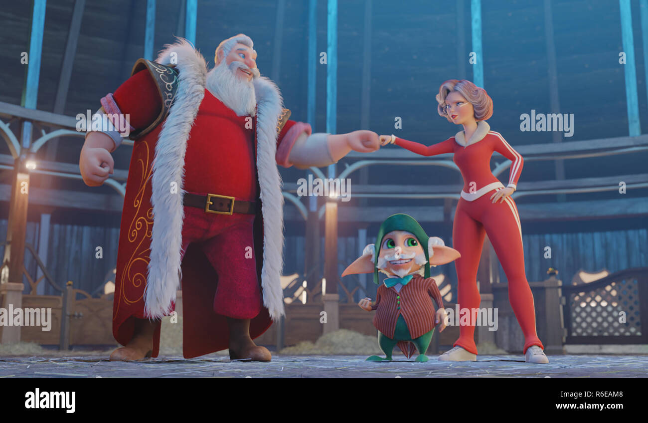 ELLIOT THE LITTLEST REINDEER, Santa Clause - left (voice: George Buza ...