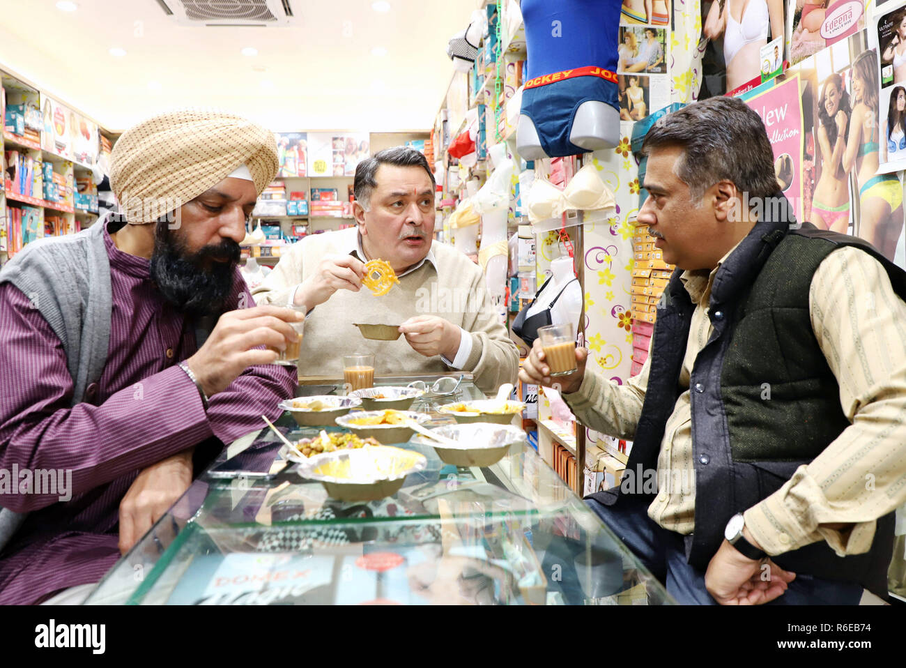 RAJMA CHAWAL, middle: Rishi Kapoor, right: Manu Rishi Chadha, 2018 ...