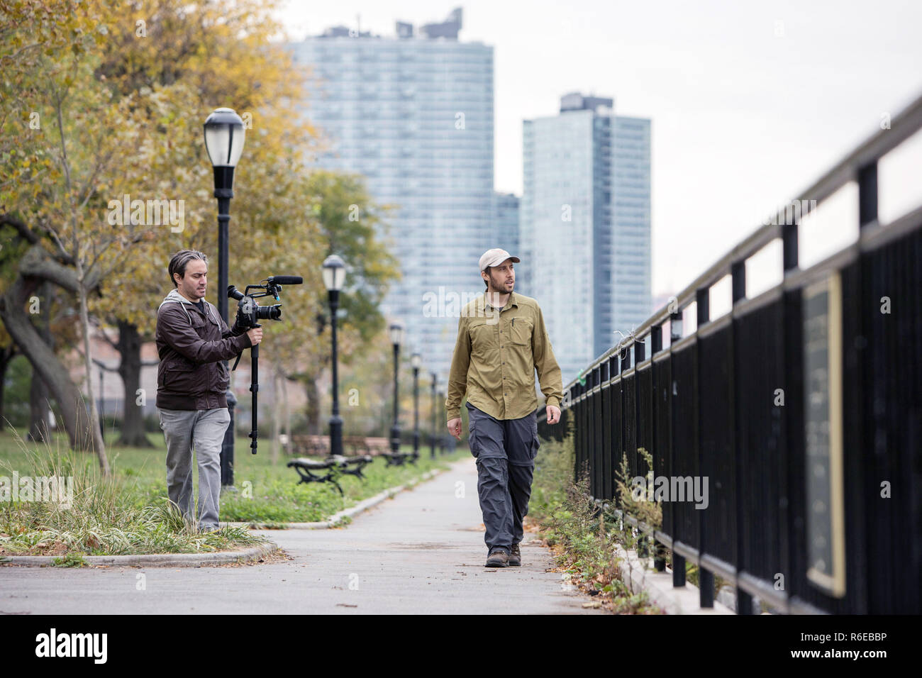 THE WORLD BEFORE YOUR FEET, from left: director Jeremy Workman films ...