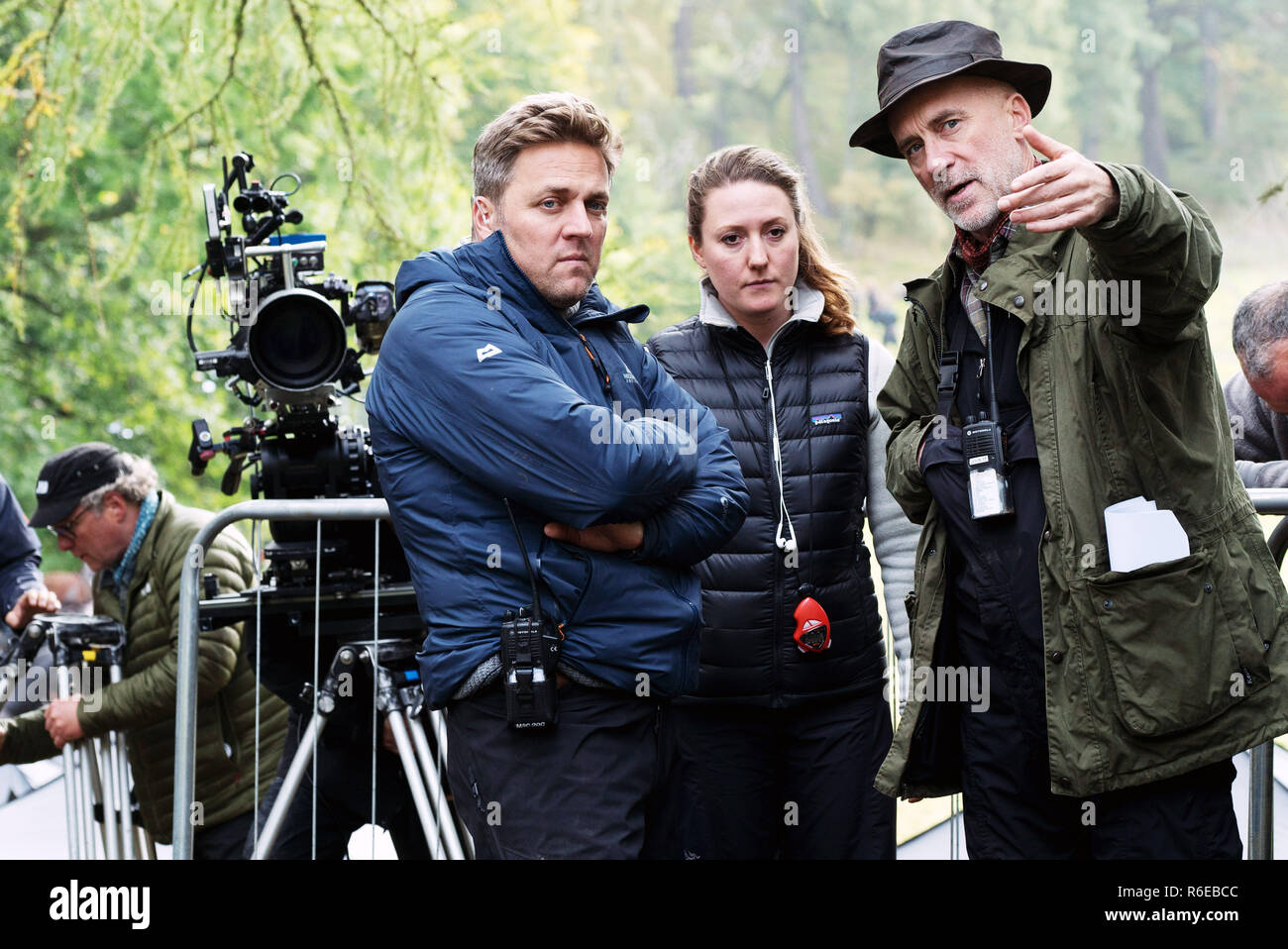 MARY QUEEN OF SCOTS, John Mathieson, cinematographer, on set, (far ...