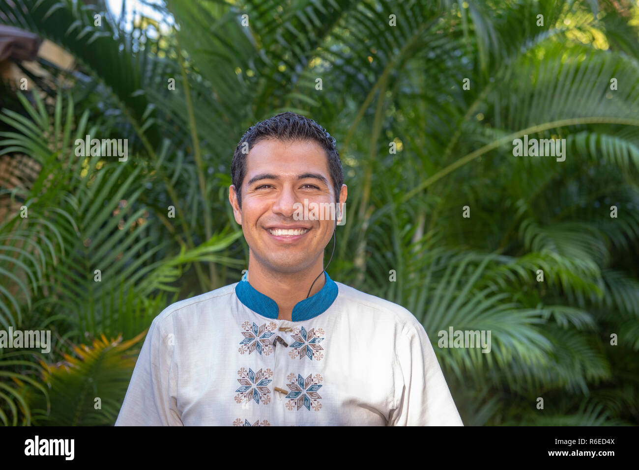 Happy, Smiling, Handsome & Friendly Mexican Man Working in a Resort ...