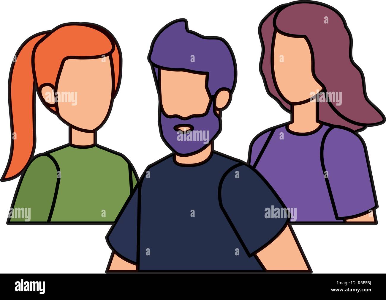 group of people characters vector illustration design Stock Vector ...
