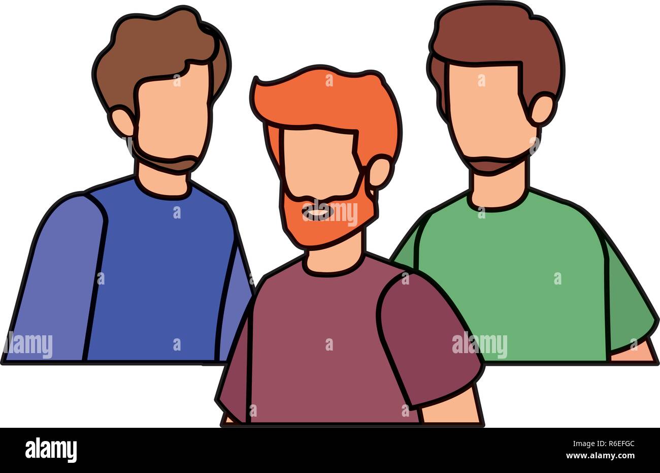 group of men characters vector illustration design Stock Vector Image ...