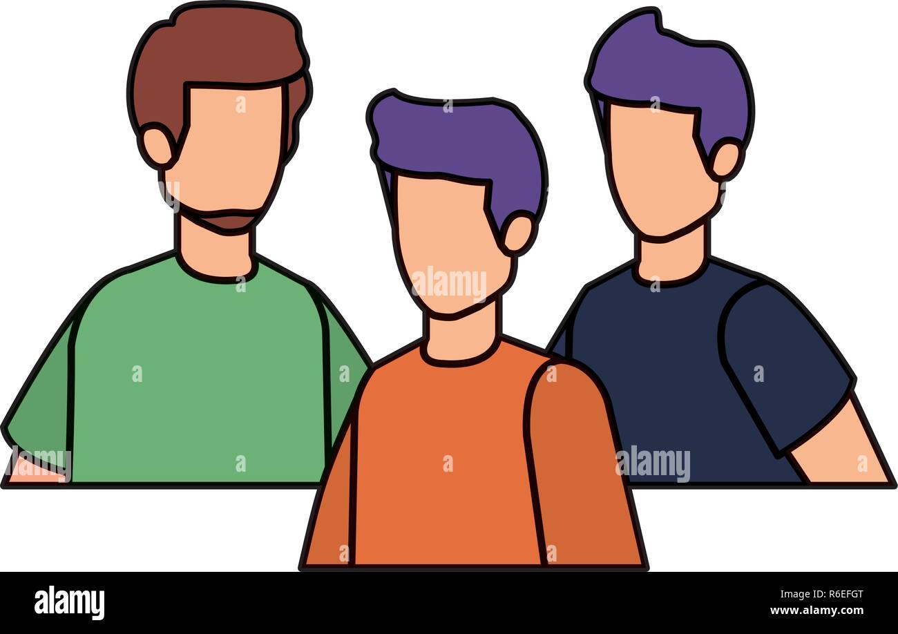 group of men characters vector illustration design Stock Vector Image ...
