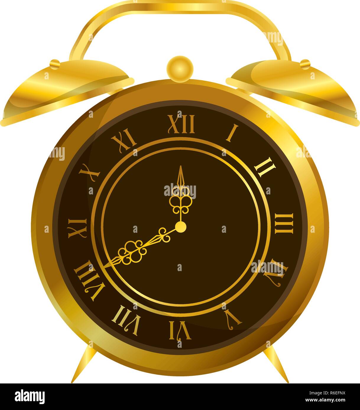 old alarm clock antique vector illustration design Stock Vector Image ...
