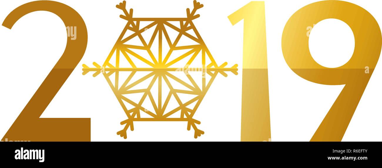 golden time clock and 2019 number vector illustration design Stock ...