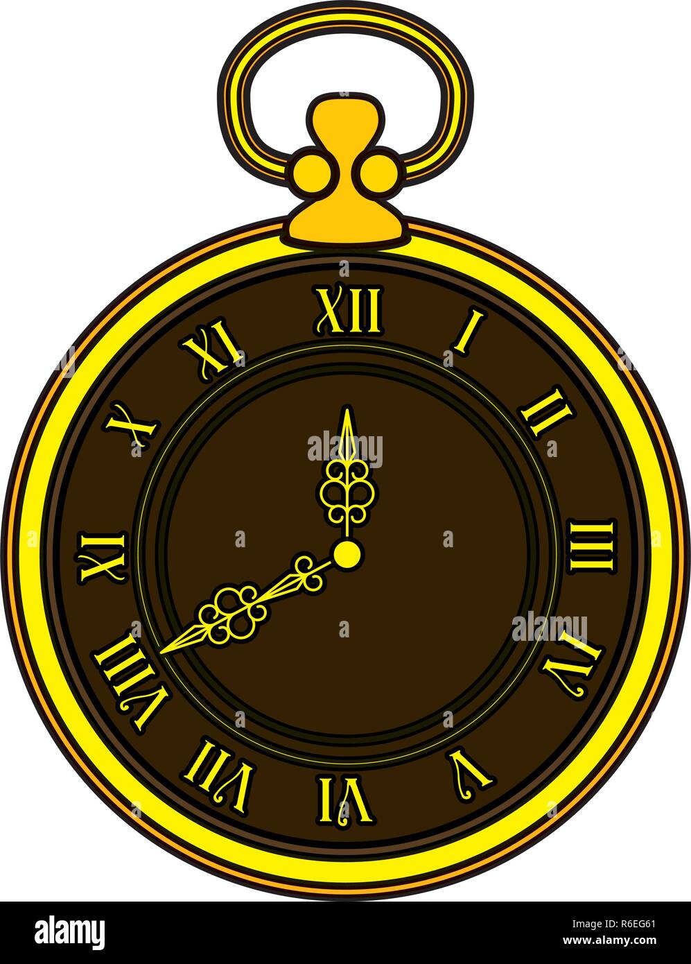 old time clock antique vector illustration design Stock Vector Image ...