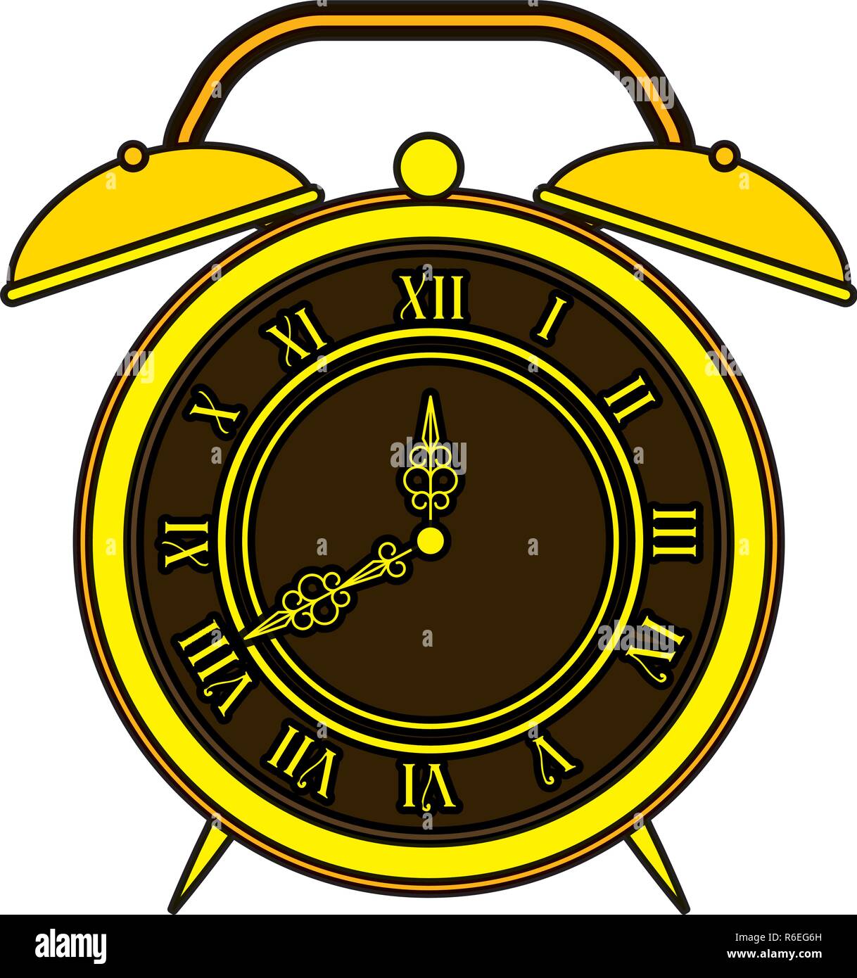 old alarm clock antique vector illustration design Stock Vector Image ...