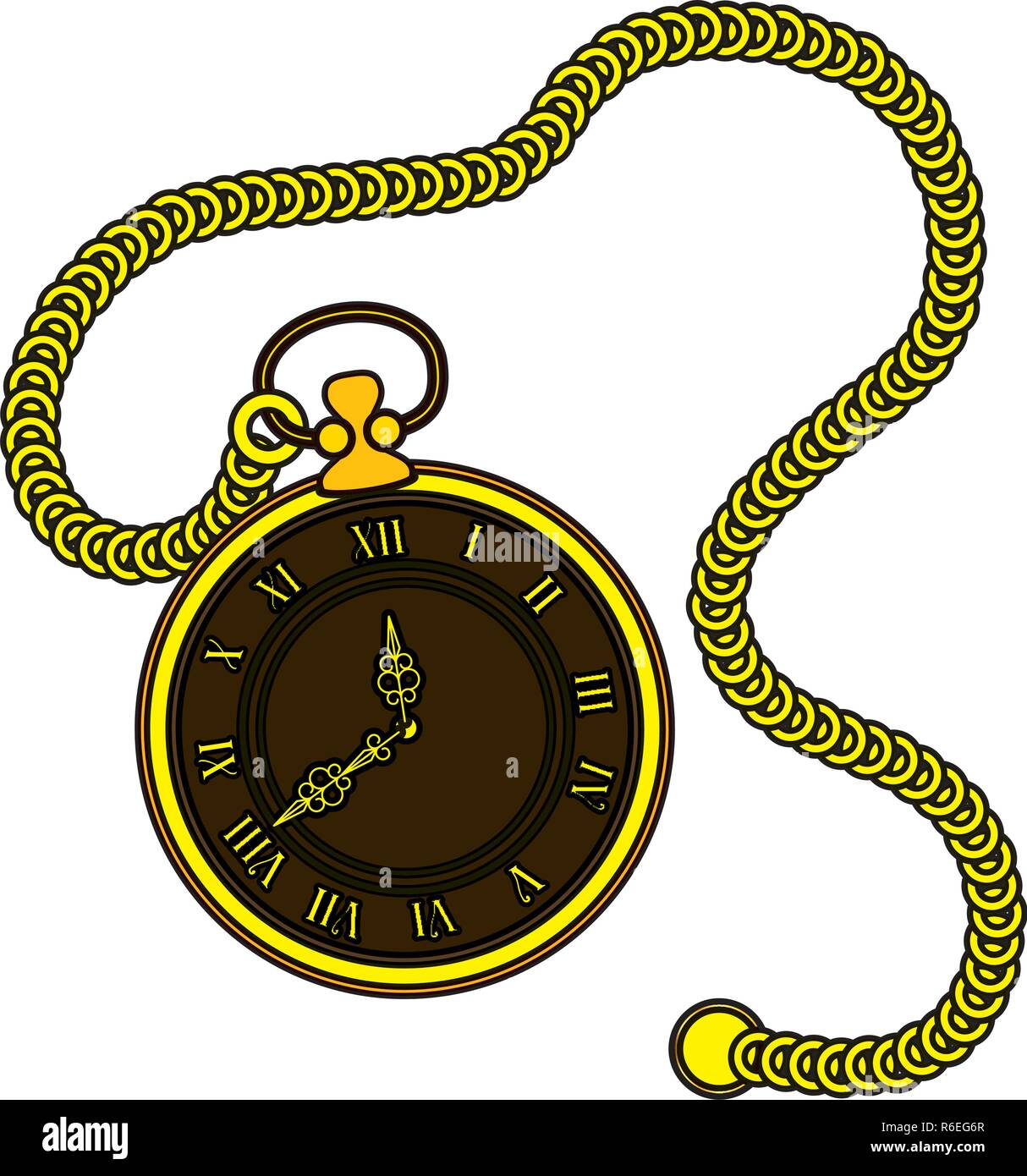 Pocket Watch Chain Vector