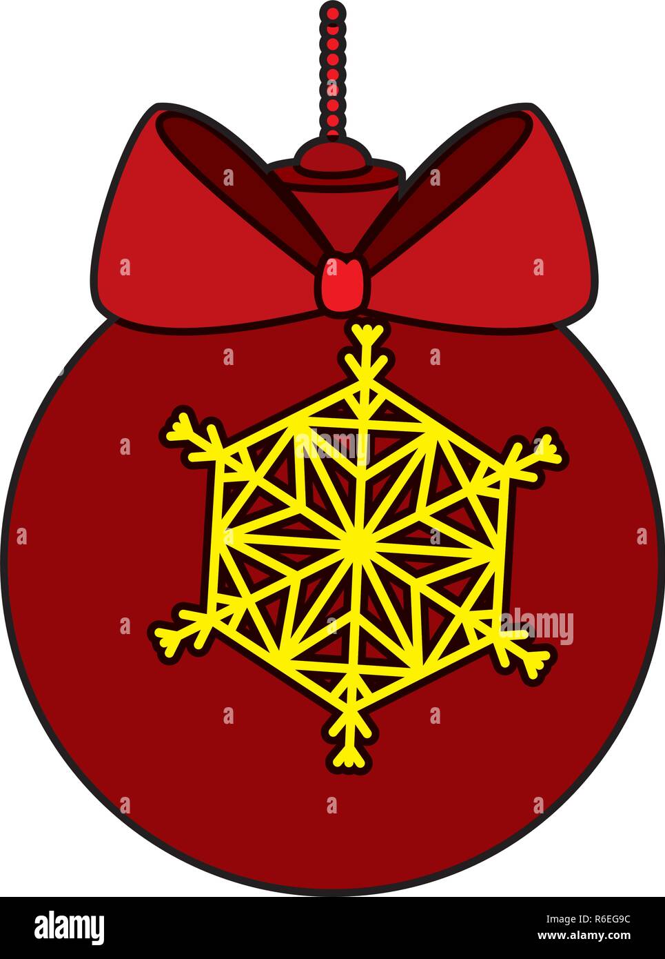 christmas ball hanging isolated icon vector illustration design Stock ...