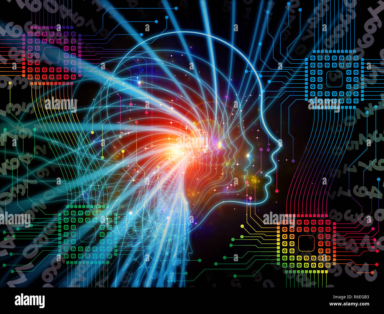 Machine Consciousness Background Stock Photo - Alamy