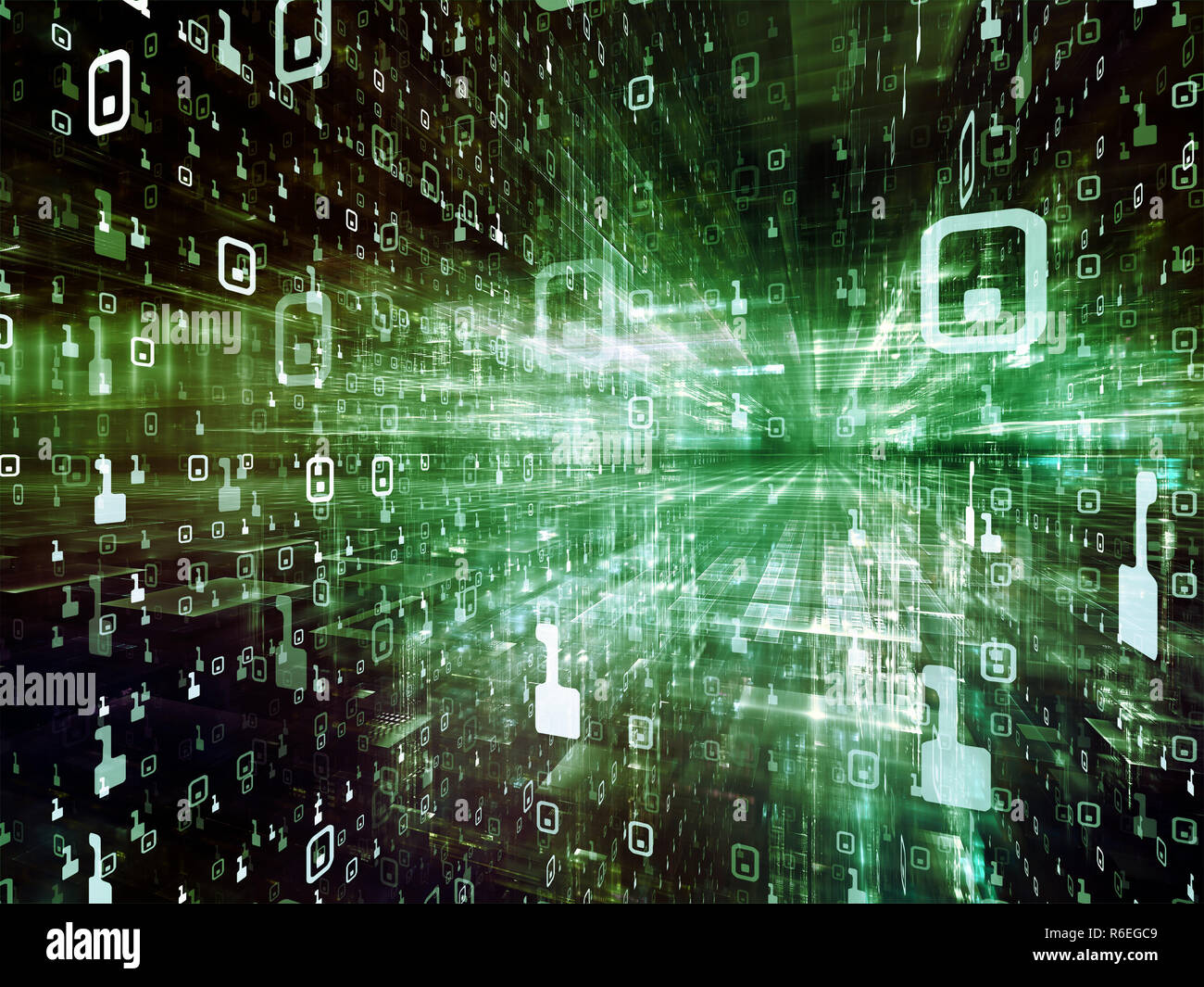 Shining Digital Space Stock Photo - Alamy